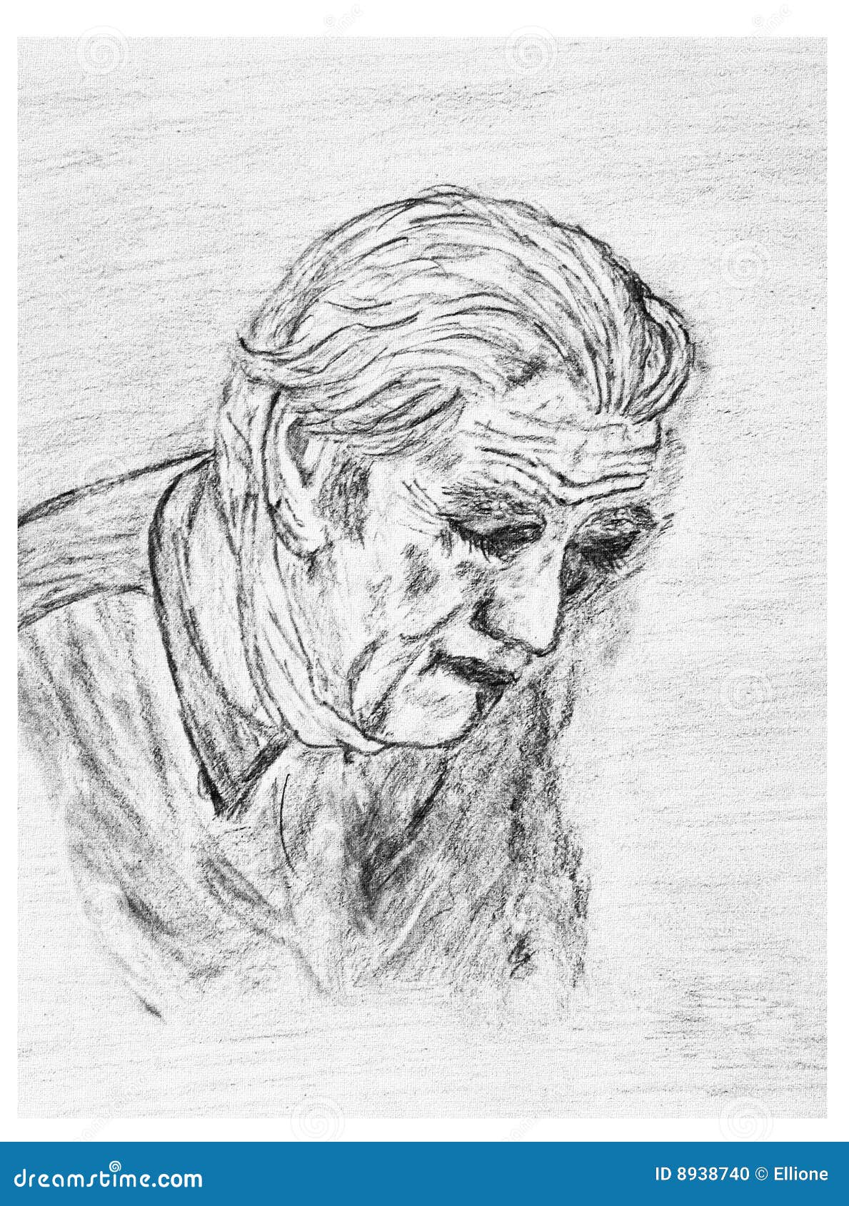 Old man stock illustration. Illustration of shadow, white - 8938740