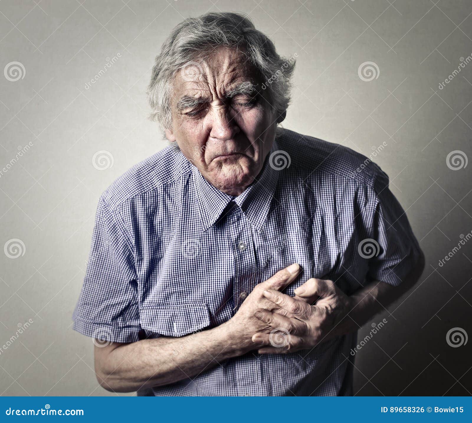 Old man with aching chest stock photo. Image of elder - 89658326