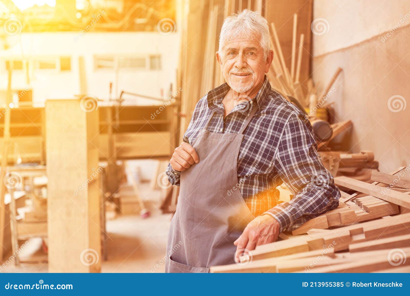 Old Man As a Senior Carpenter in Workshop Stock Image - Image of ...