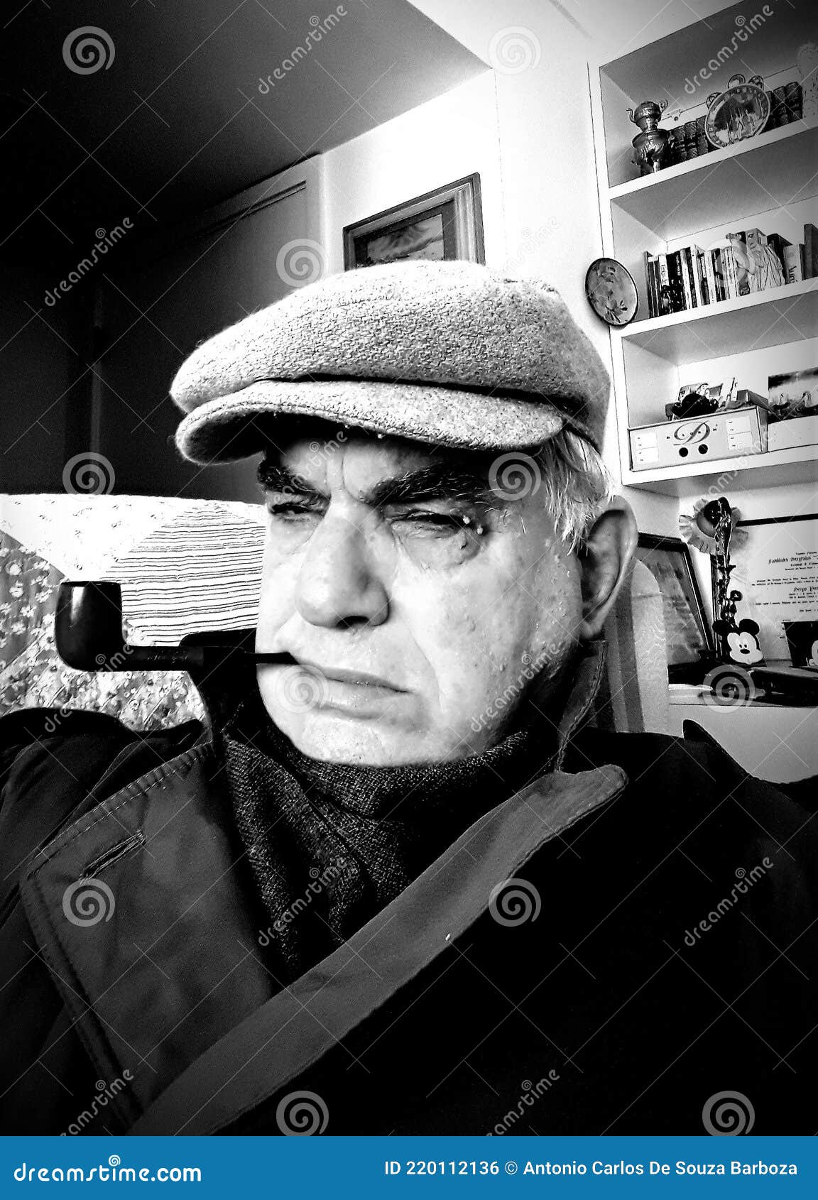 Old Man as Sherlock Holmes stock photo. Image of olman - 220112136