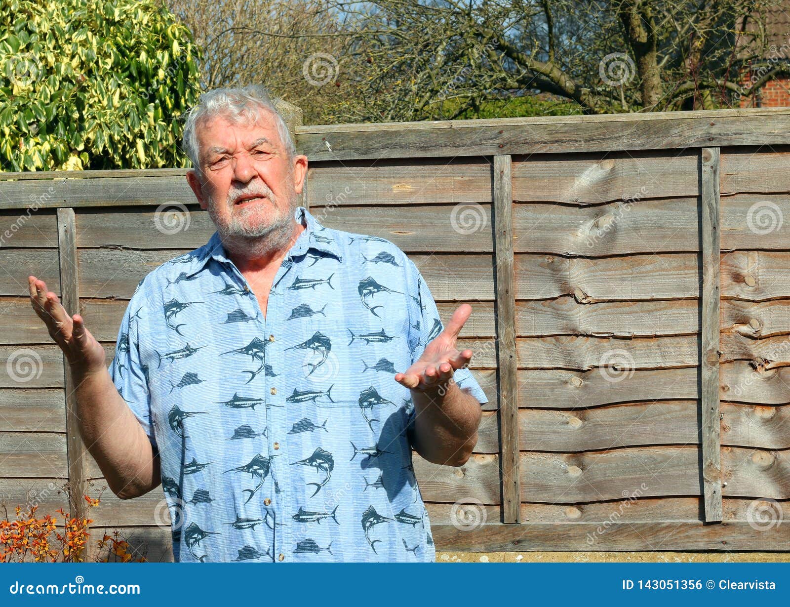 Old Man Asking Why. Perplexed and Confused. Stock Photo - Image of ...