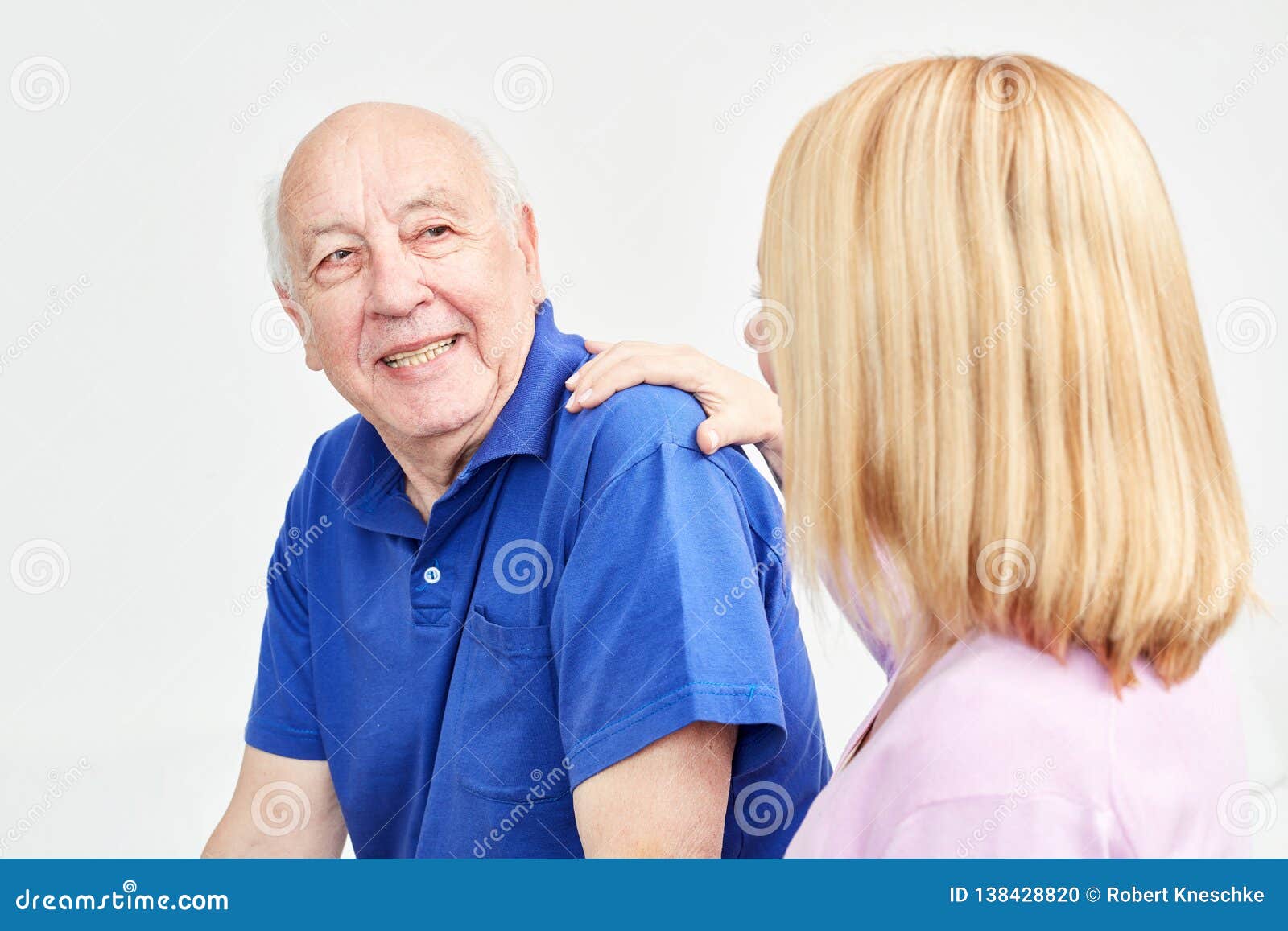 Old Man is Assisted by Nursing Assistant Stock Photo - Image of retiree ...