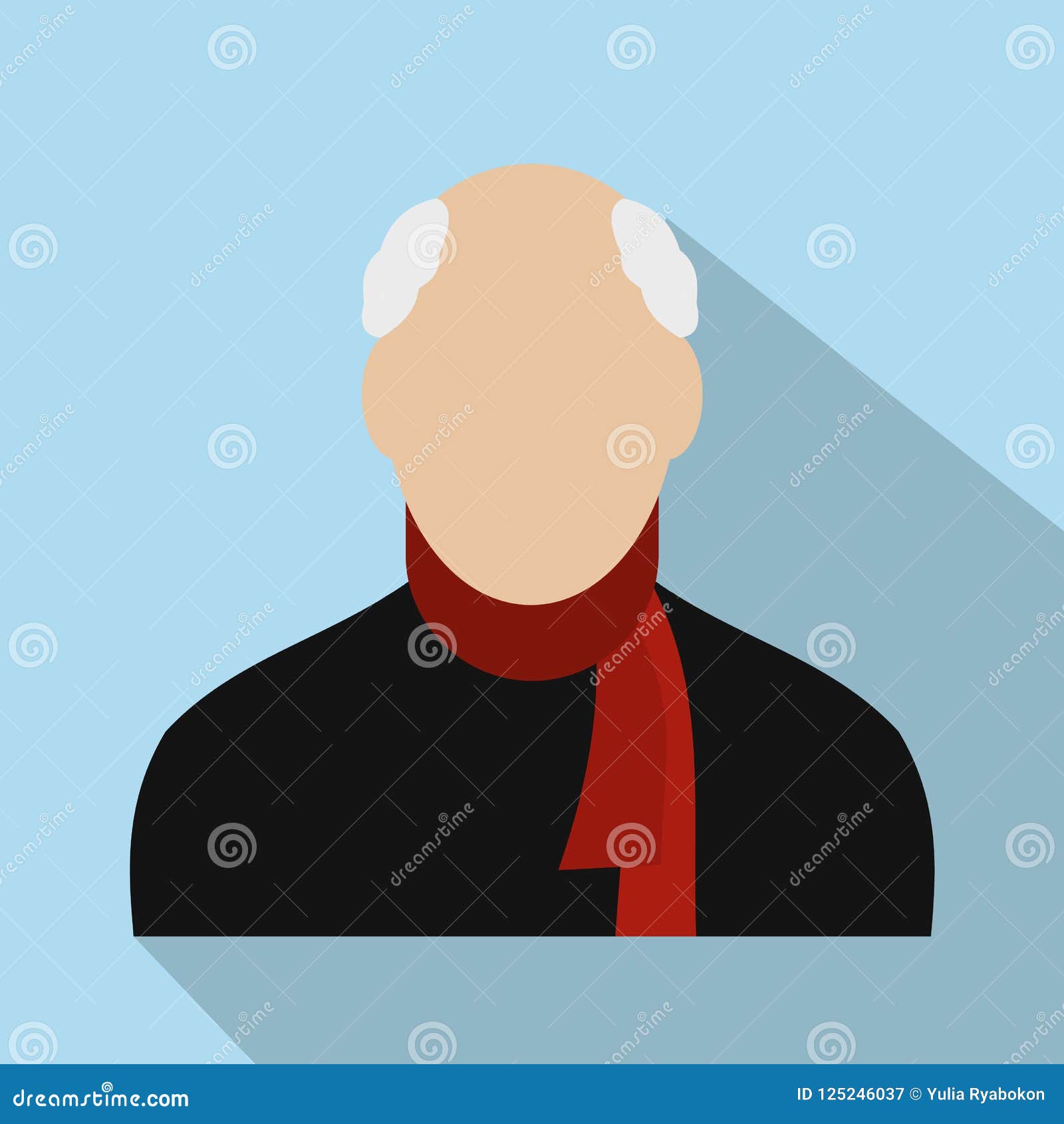 Old man avatar icon stock illustration. Illustration of shadow - 125246037