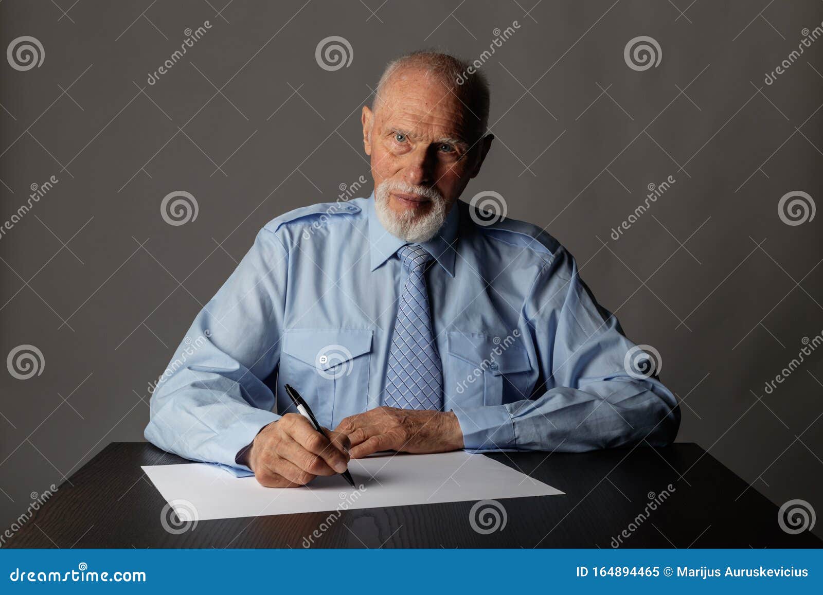 Old man is writing stock image. Image of male, design - 164894465