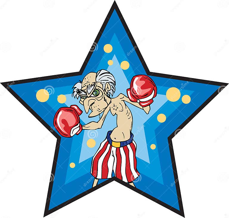 Old Man Boxer stock vector. Illustration of mean, shorts - 15637314