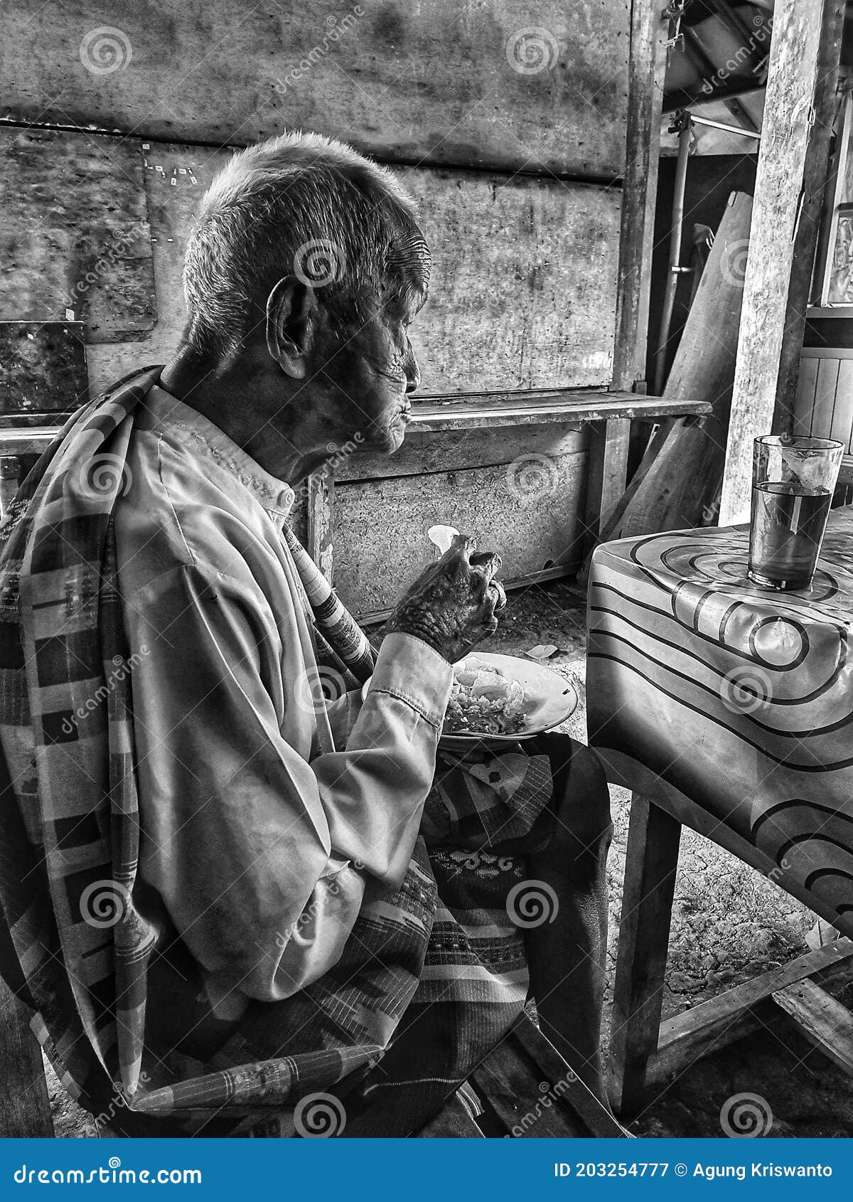 Old Man Breakfast and Imagine Stock Image - Image of imagine, imagin ...