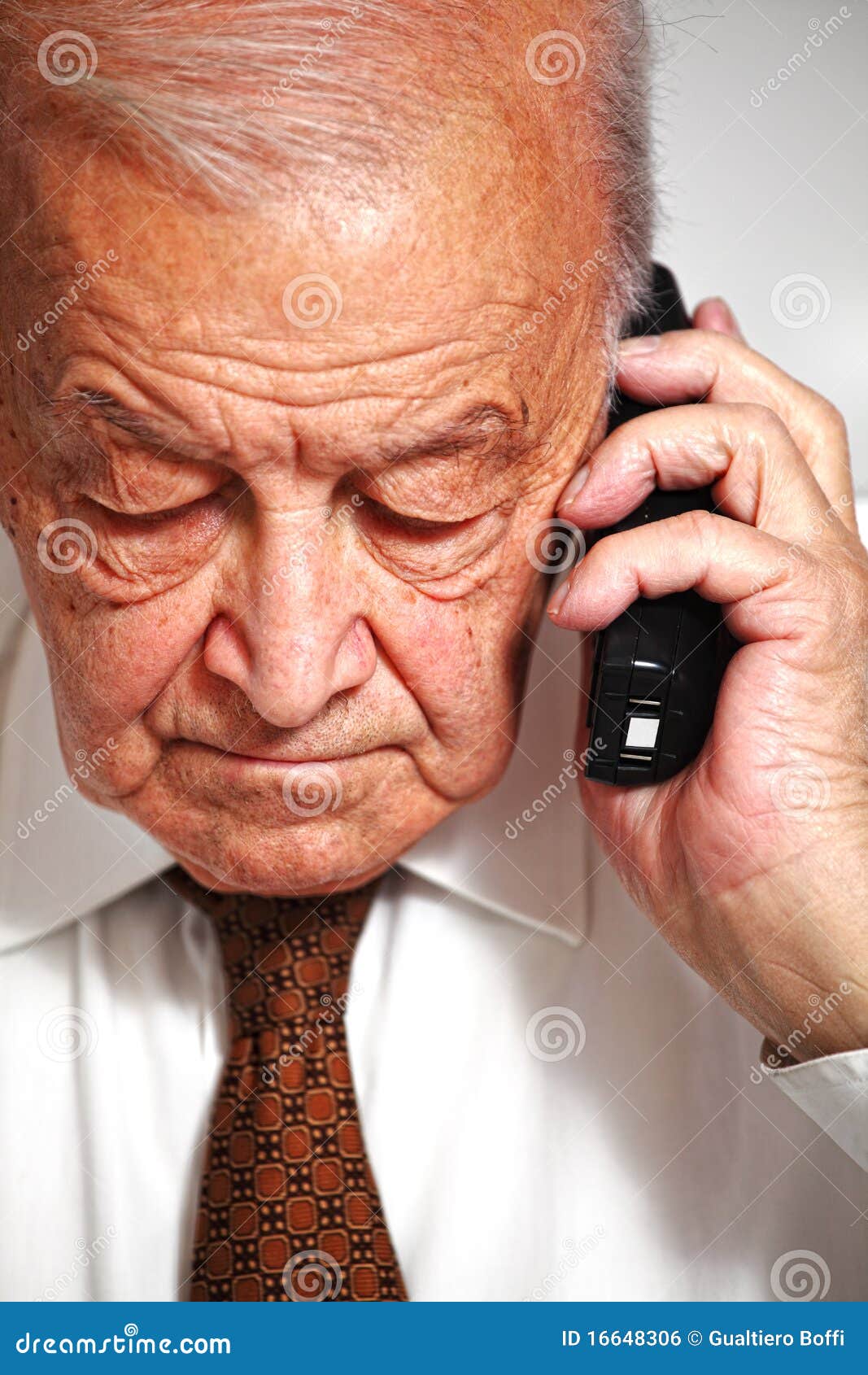 Old man calling stock photo. Image of white, male, caucasoan - 16648306