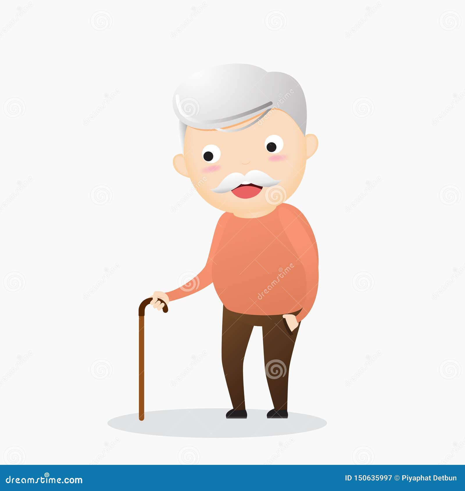 Elderly Man Suffering From Back Pain. Grandfather With White Beard ...