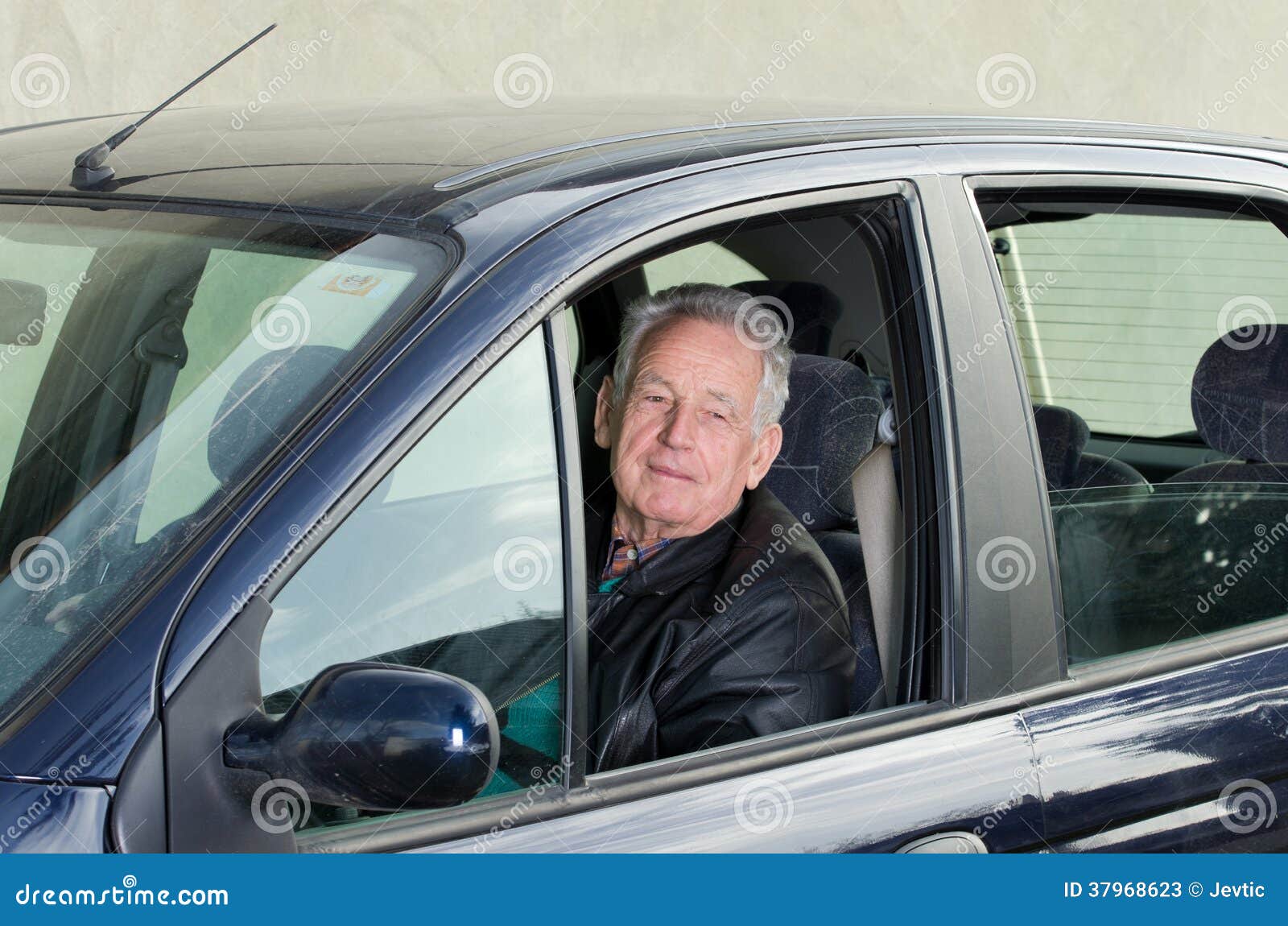 Old Man In Car Royalty-Free Stock Photography | CartoonDealer.com #37968623