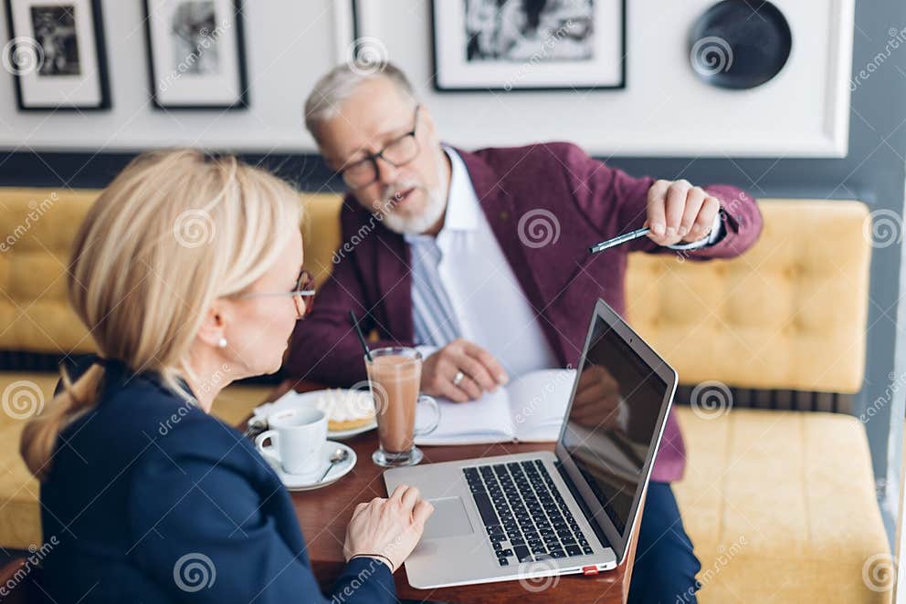 Old Man Correcting the Mistakes of the Document Stock Image - Image of ...