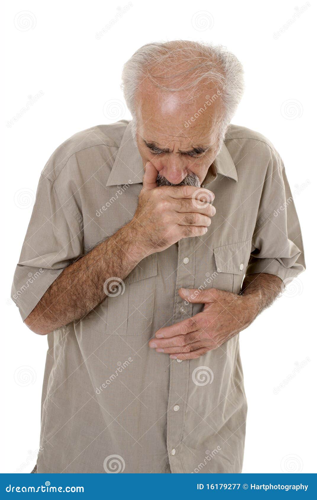 Old man coughing stock image. Image of pension, person - 16179277