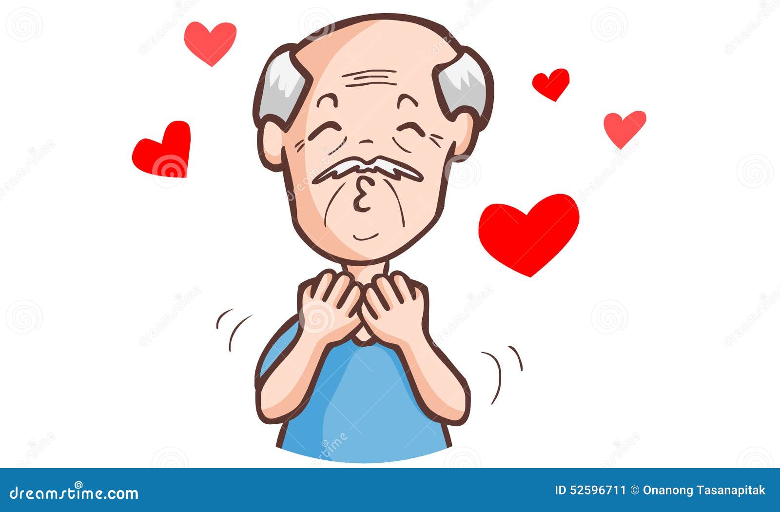 The old man crazy in love stock vector. Illustration of glabrous - 52596711