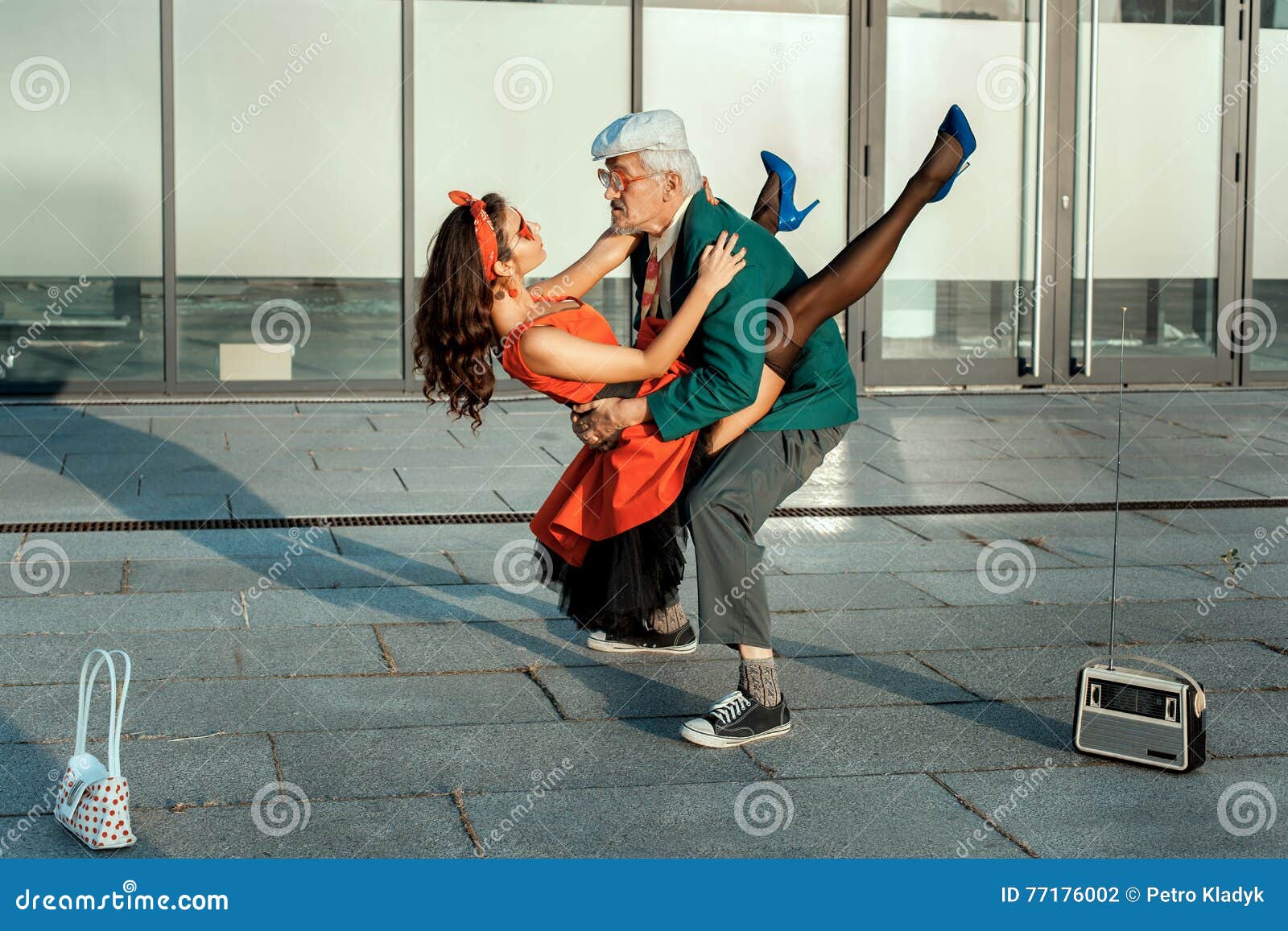 Old Man Dancing a Fast Dance. Stock Photo - Image of jest, disco: 77176002