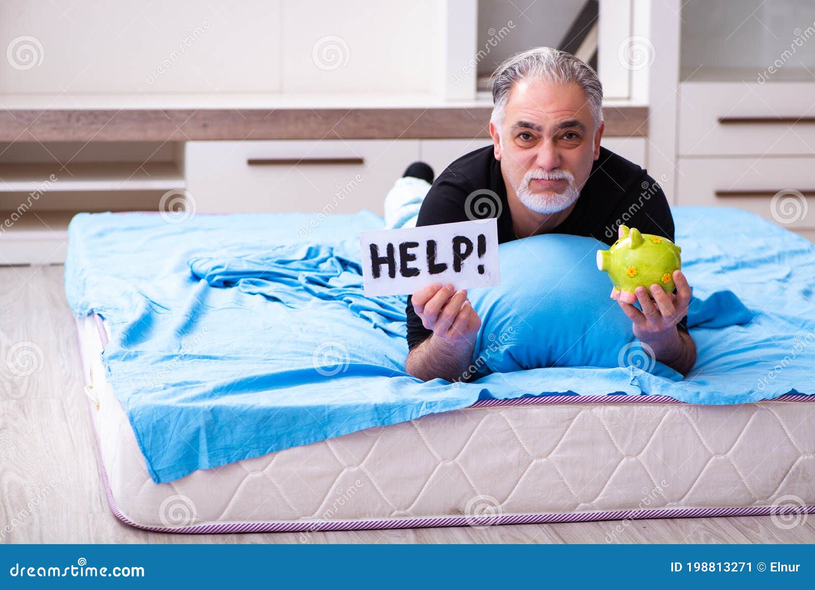 Unhappy Old Man in Retirement Concept Stock Image - Image of desperate ...
