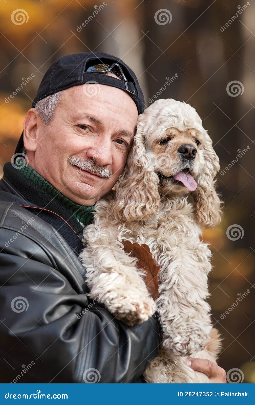 Old man with dog stock photo. Image of handsome, elderly - 28247352