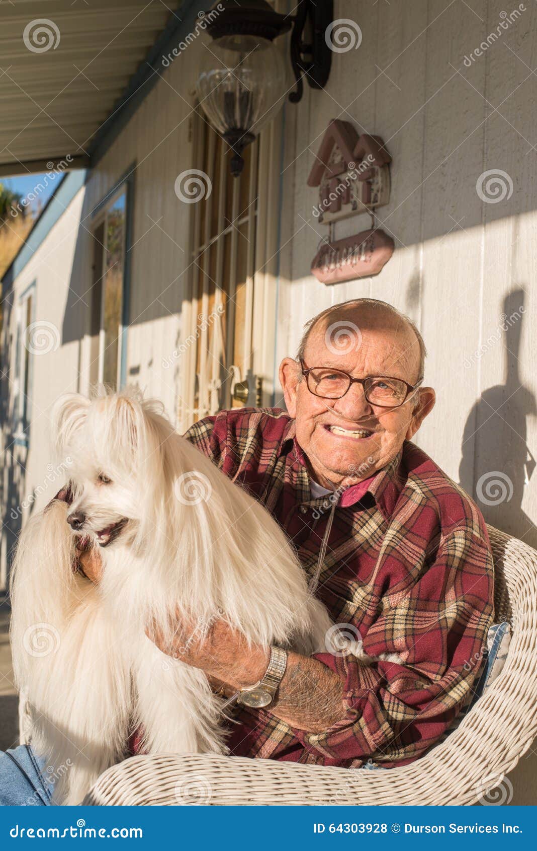 Old Man with Dog stock photo. Image of handsome, lifestyle - 64303928