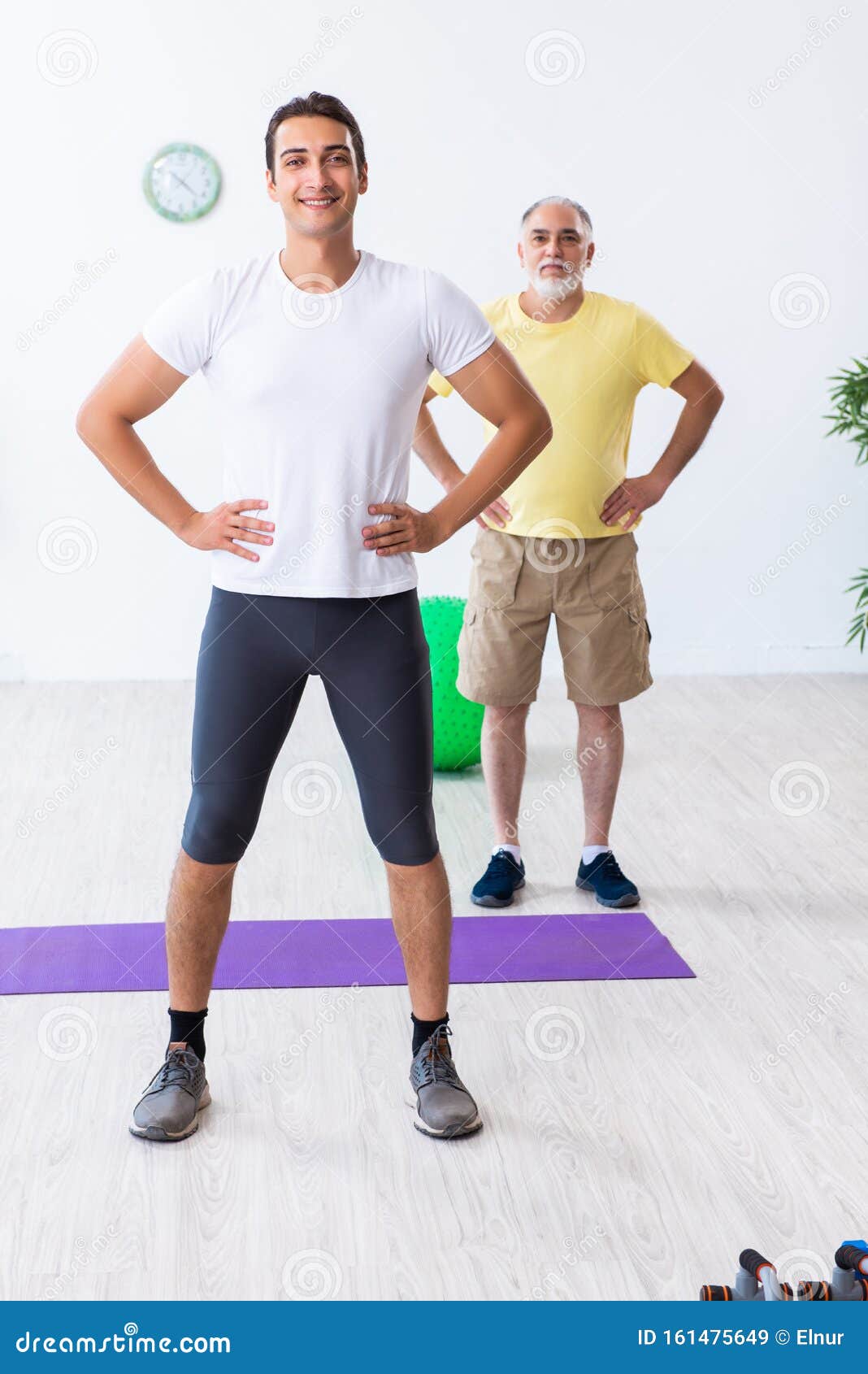 Old Man Doing Exercises Indoors Stock Image - Image of rehabilitation ...