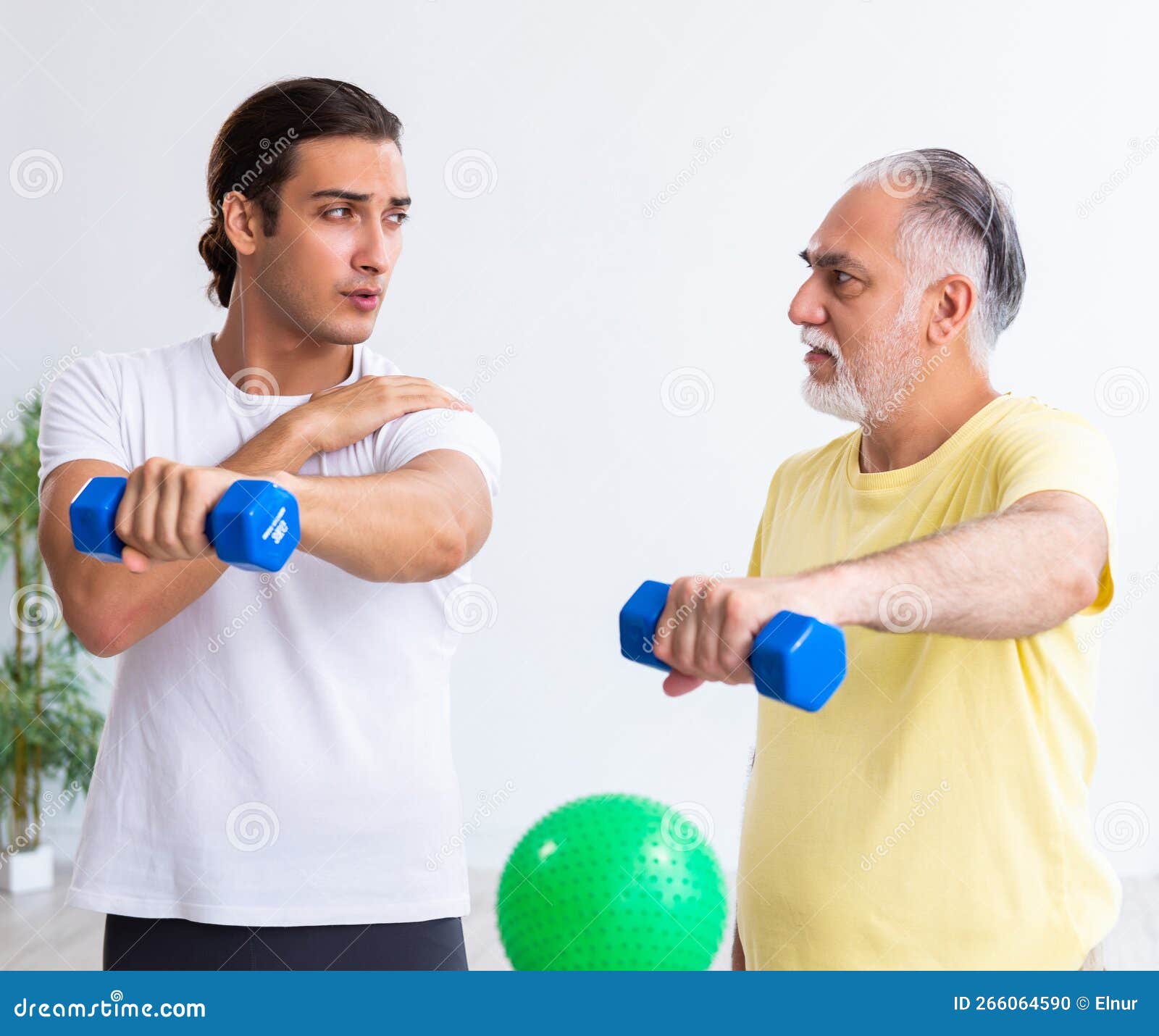 Old Man Doing Exercises Indoors Stock Photo - Image of exercising ...