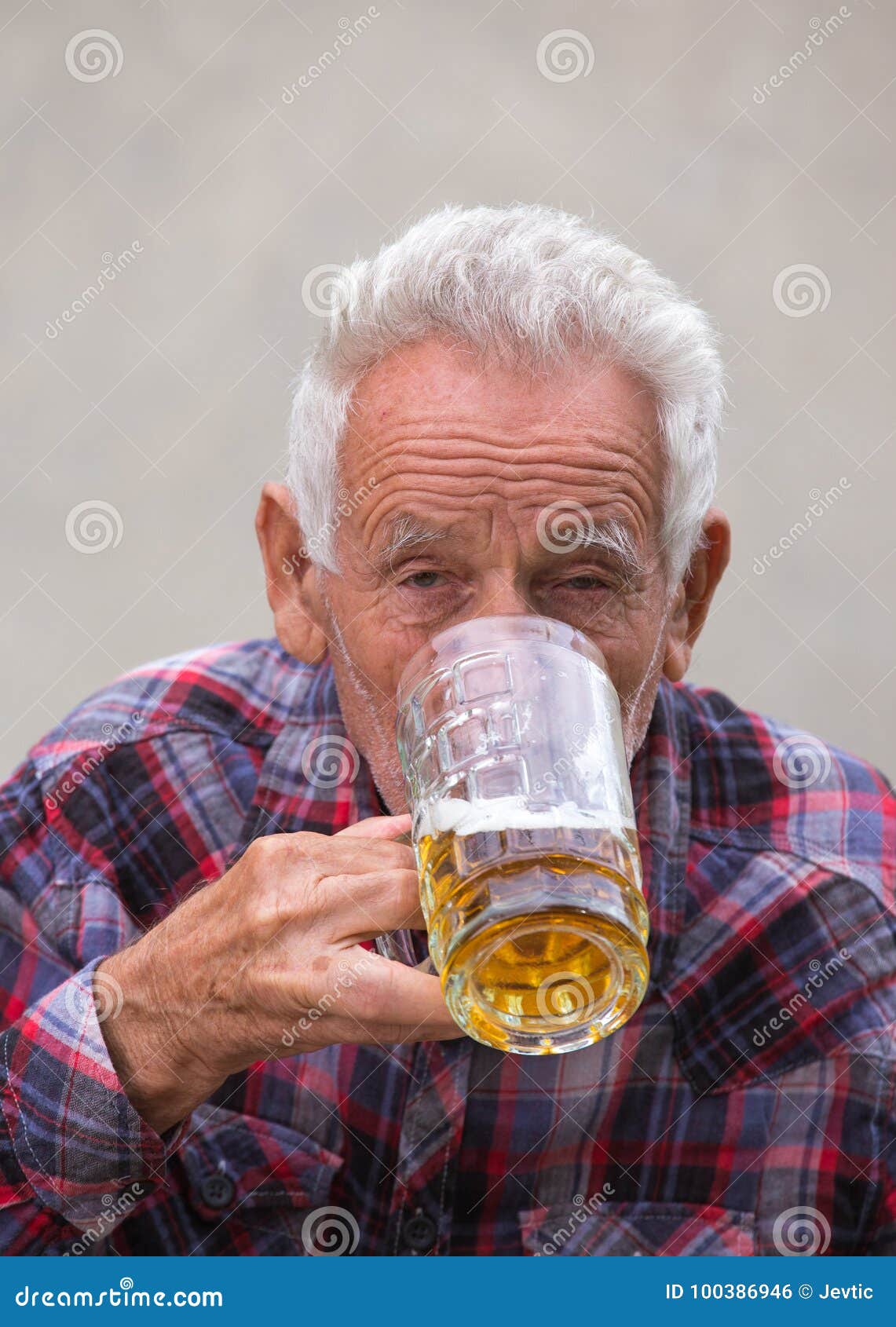 Old man drinking beer stock photo. Image of drink, concept - 100386946