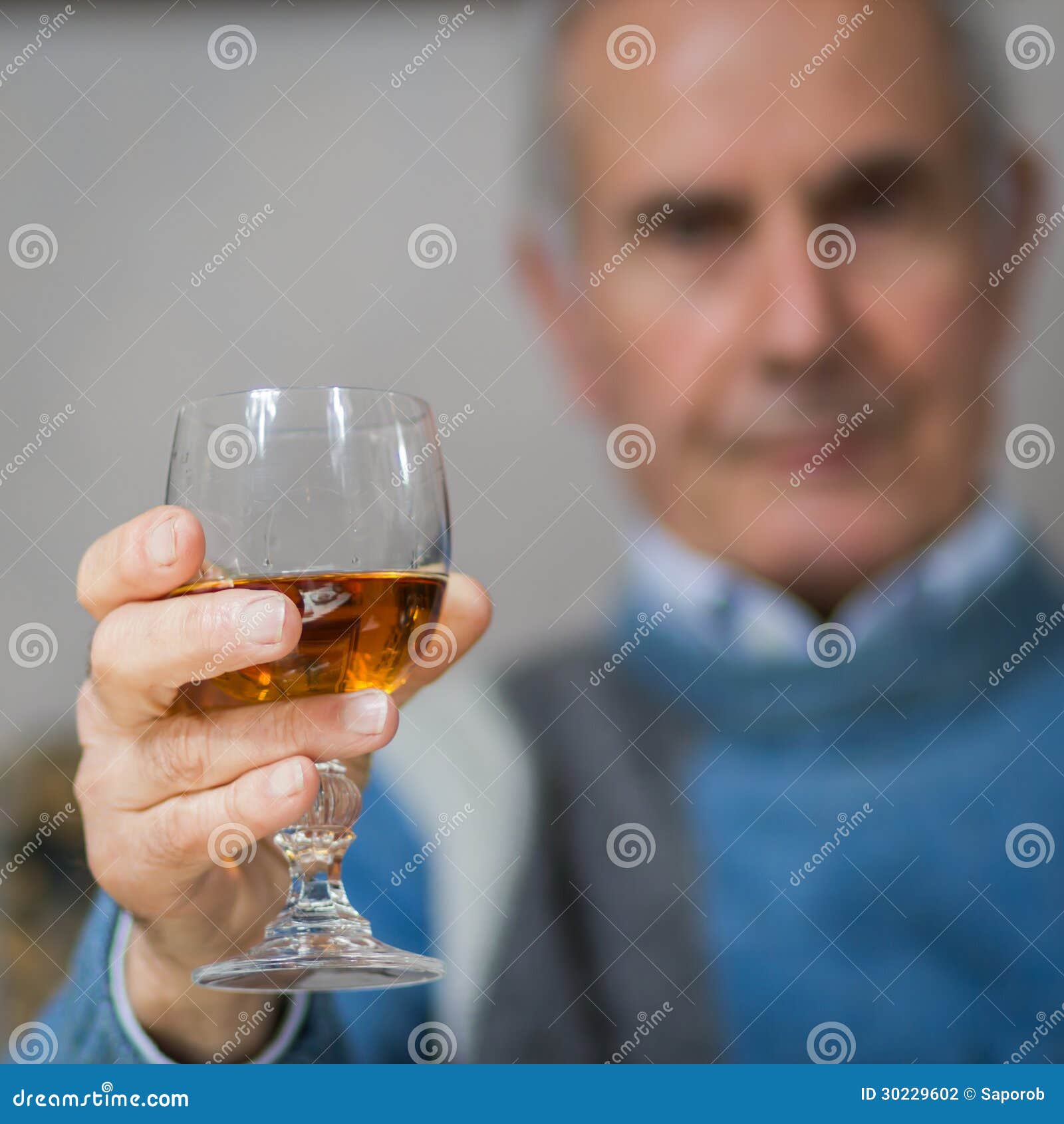 Old man making a toast stock photo. Image of dependency - 30229602