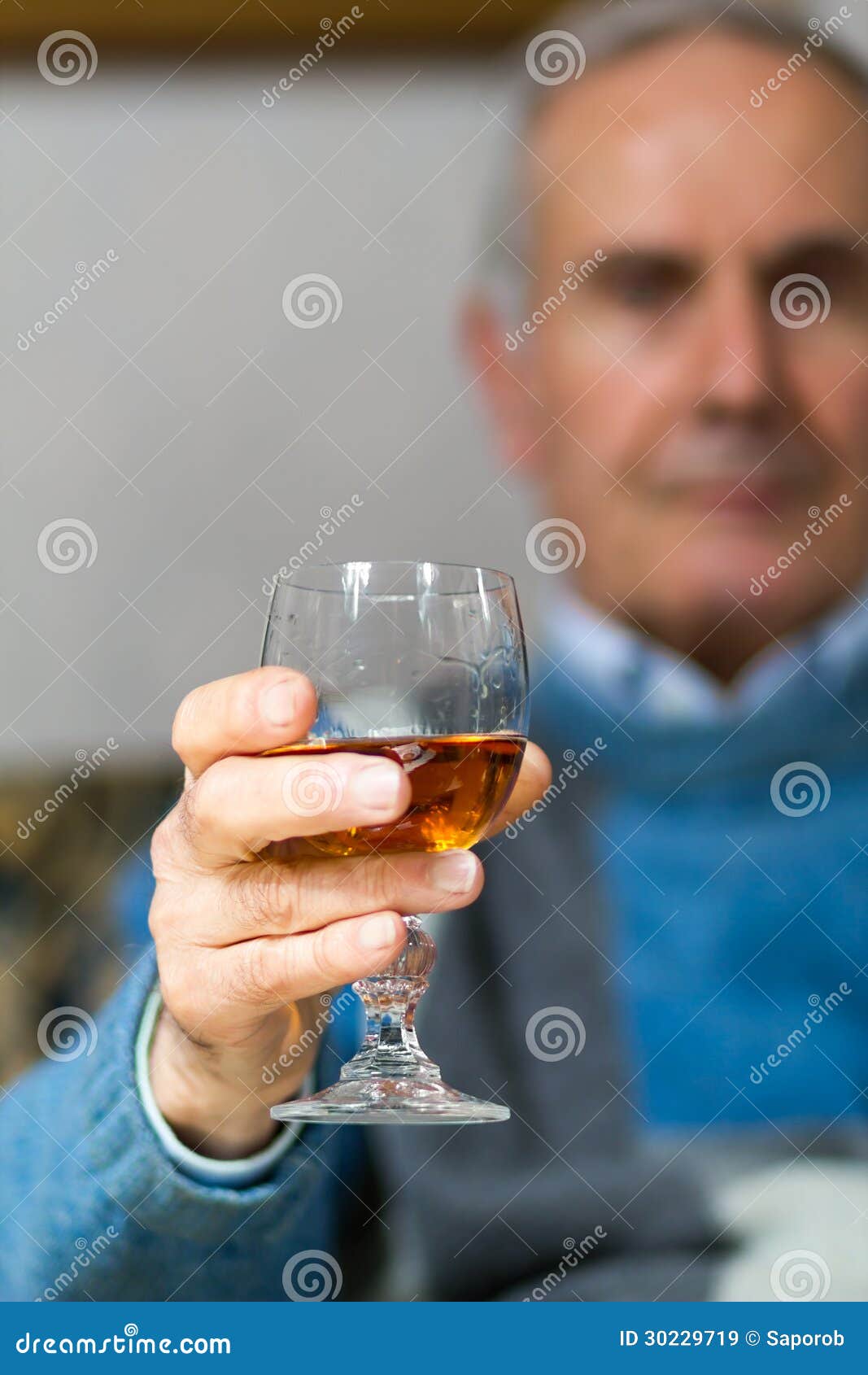 Old man making a toast stock image. Image of dependence - 30229719