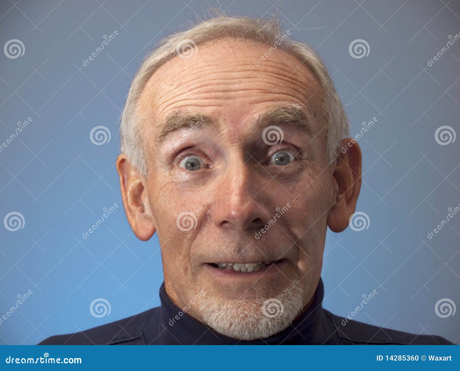 Old Man Eyes Wide Open in Surprise Stock Photo - Image of eyes, emotion ...