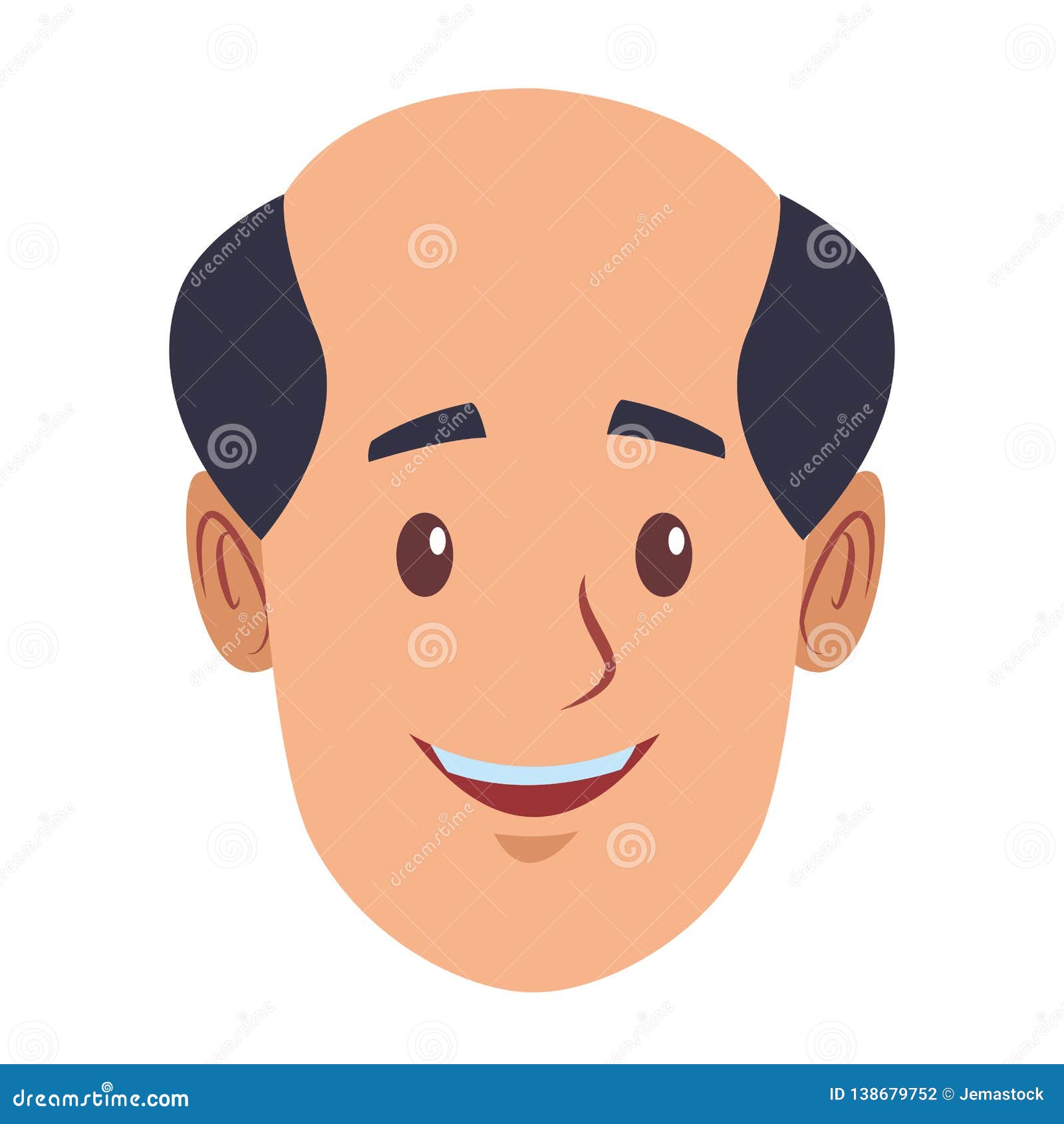 Old man face cartoon stock vector. Illustration of studio - 138679752