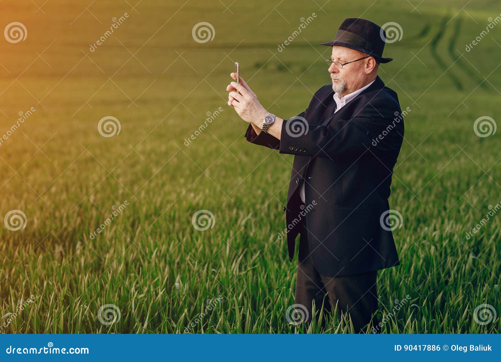 Old man in field stock photo. Image of loneliness, grandpa - 90417886