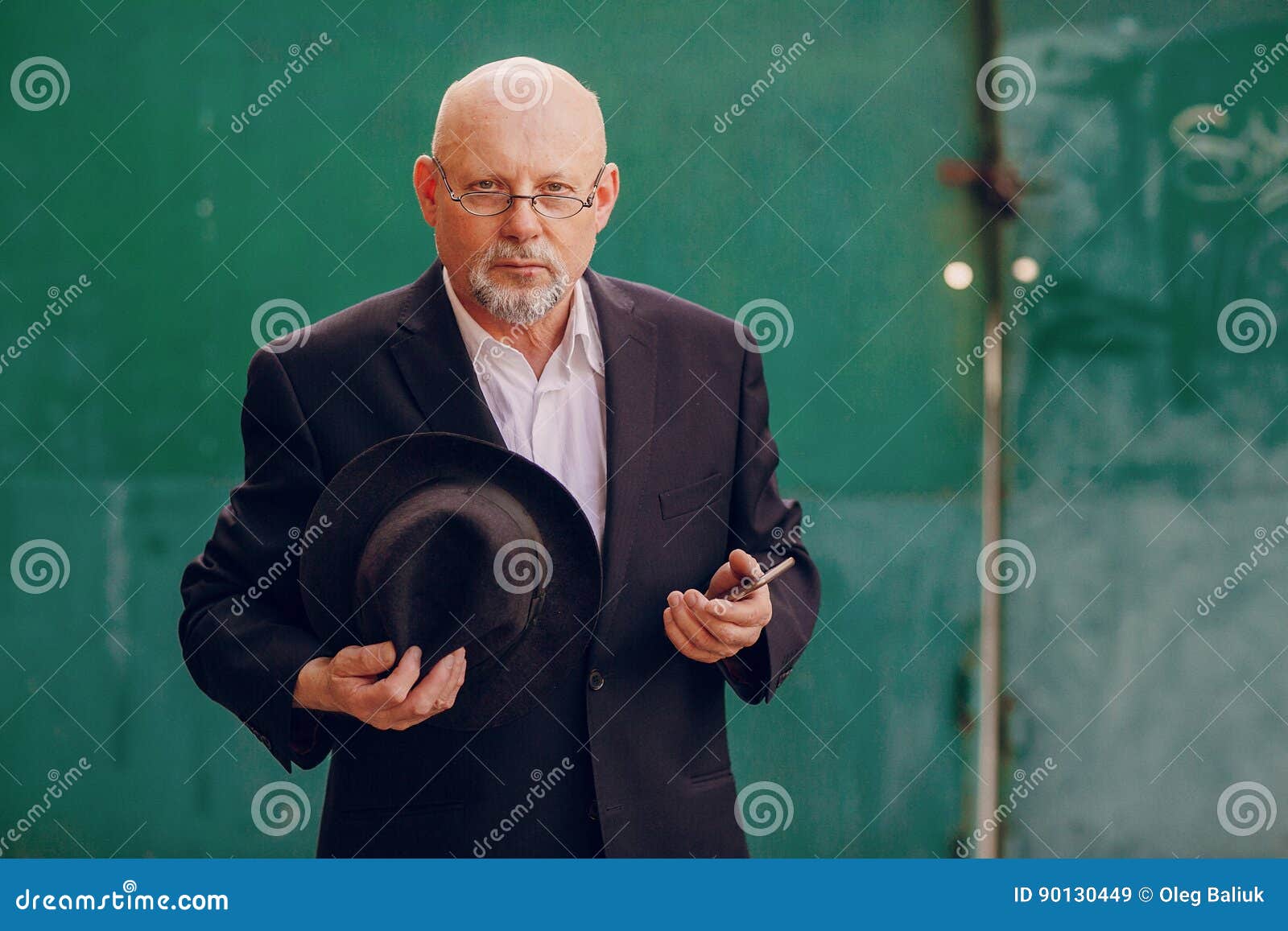 Old man in field stock image. Image of executive, outdoor - 90130449