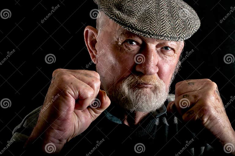 Old man fighting stock photo. Image of adult, fight, attack - 25552134