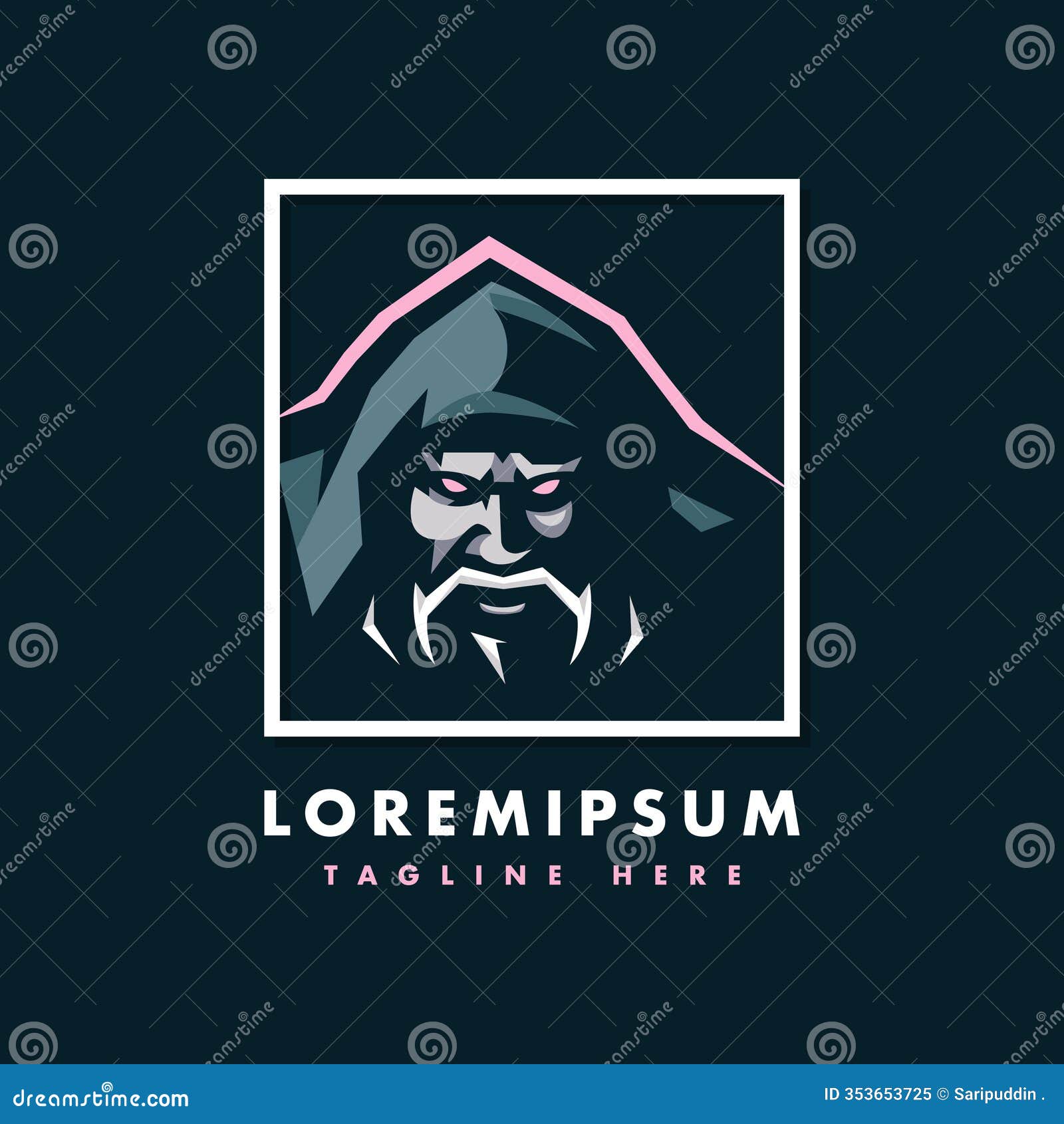 Old Man in Frame stock illustration. Illustration of character - 353653725