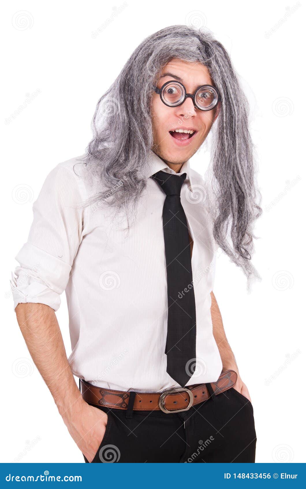 The Old Man in Funny Concept Stock Photo - Image of male, nerd: 148433456