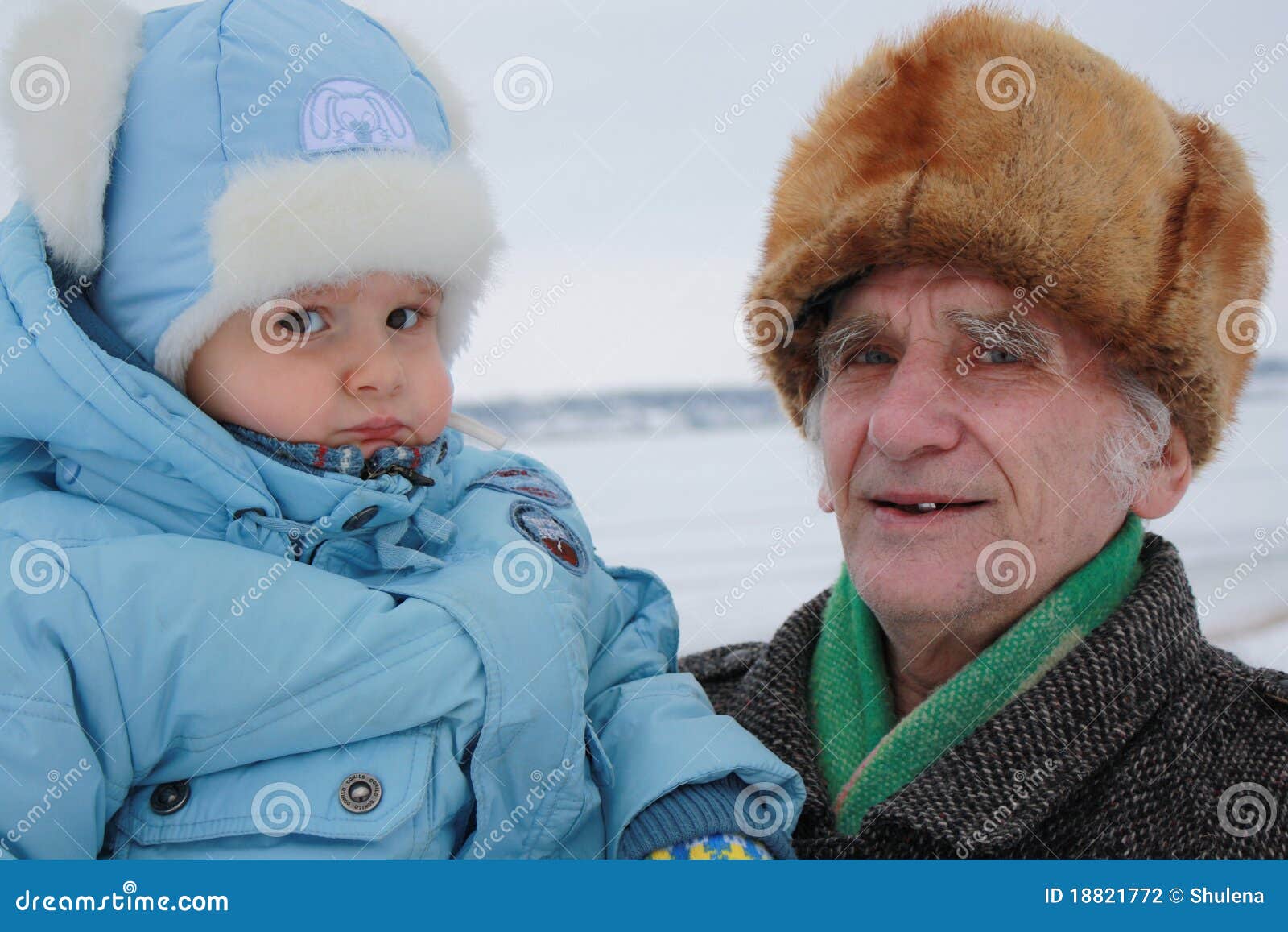 Old Man with a Great-grandson. Stock Photo - Image of grandson, child ...