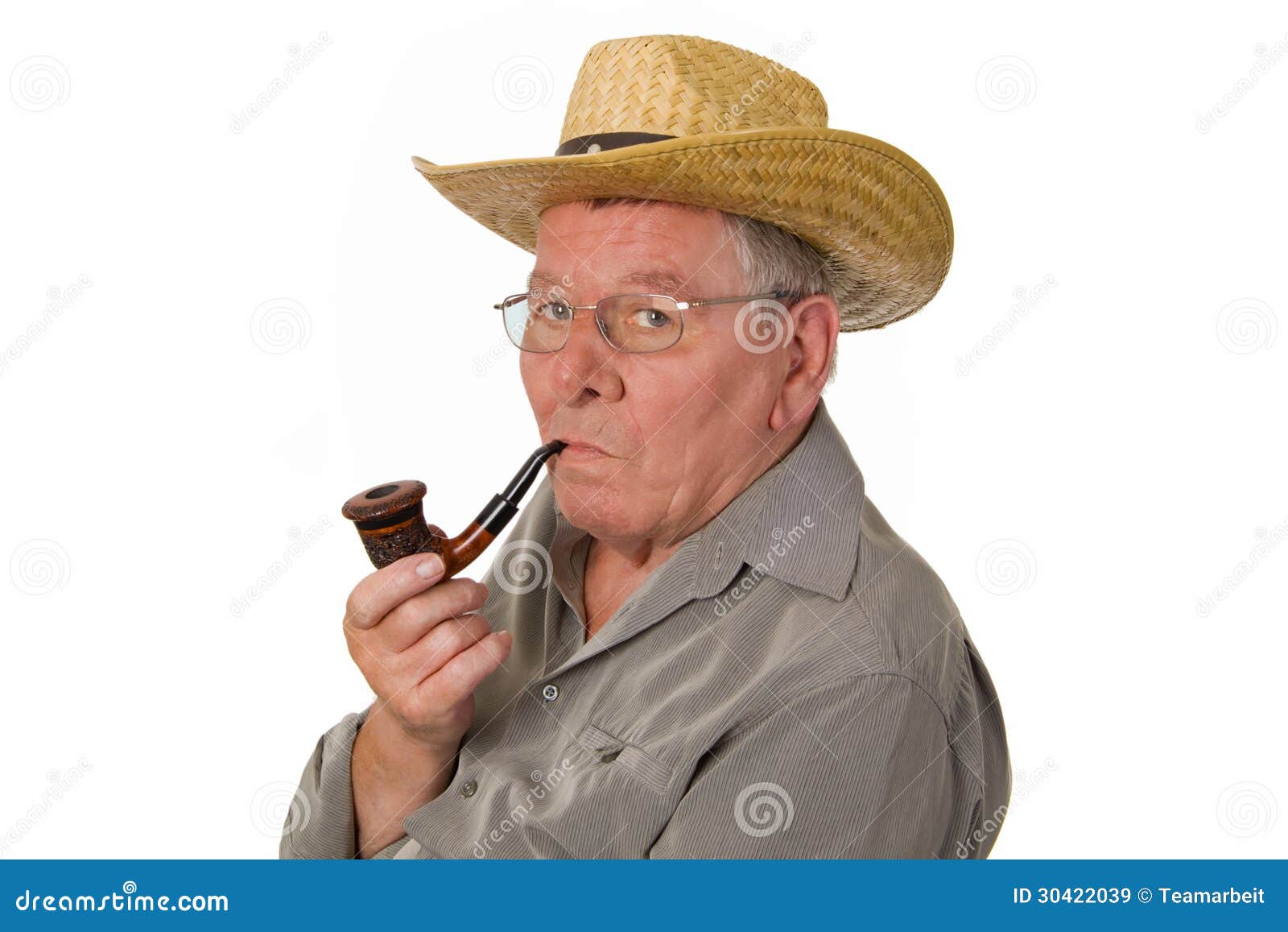 Old man with hat and pipe stock image. Image of pipe - 30422039