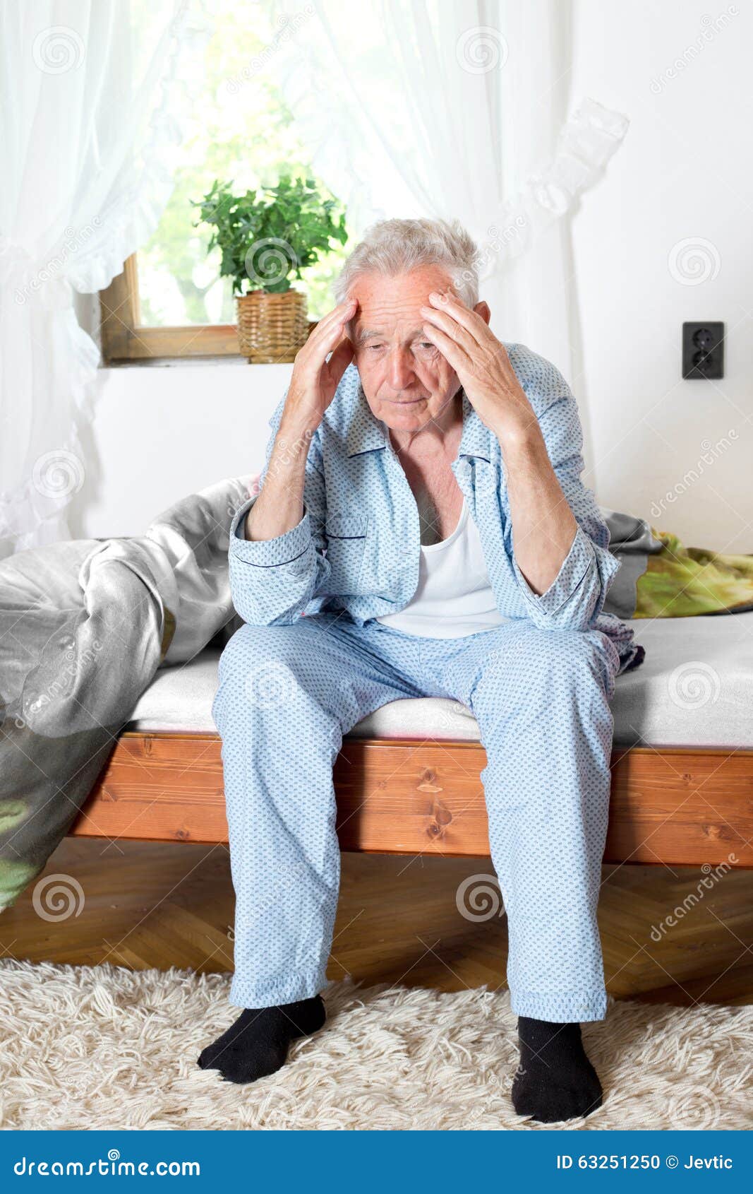 Old man having headache stock photo. Image of migraine - 63251250