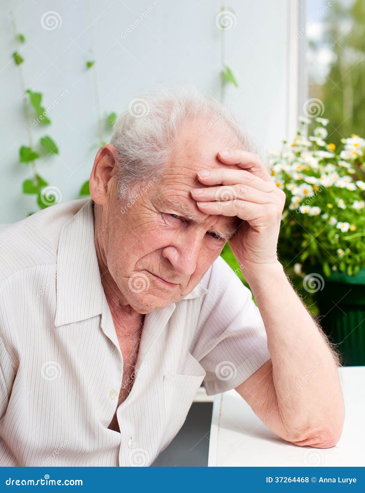 Old man with headache stock photo. Image of person, male - 37264468
