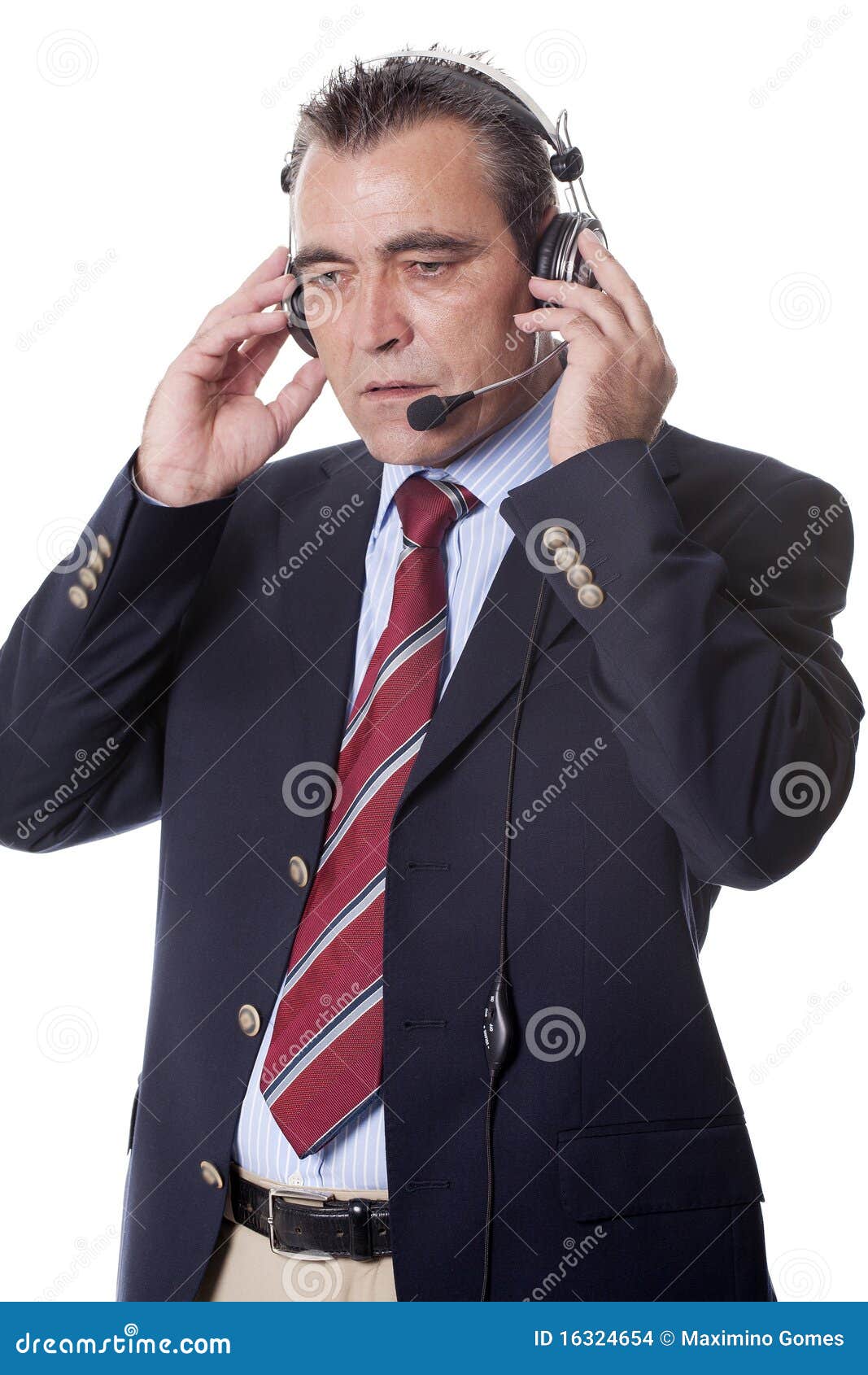 Old man with headphones stock photo. Image of expression - 16324654