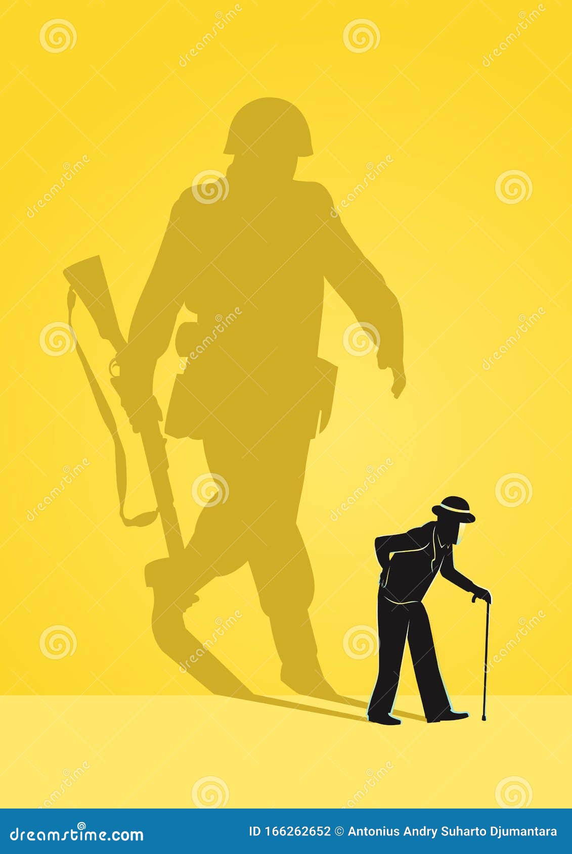 Soldier Shadow On Flag Royalty-Free Stock Image | CartoonDealer.com ...