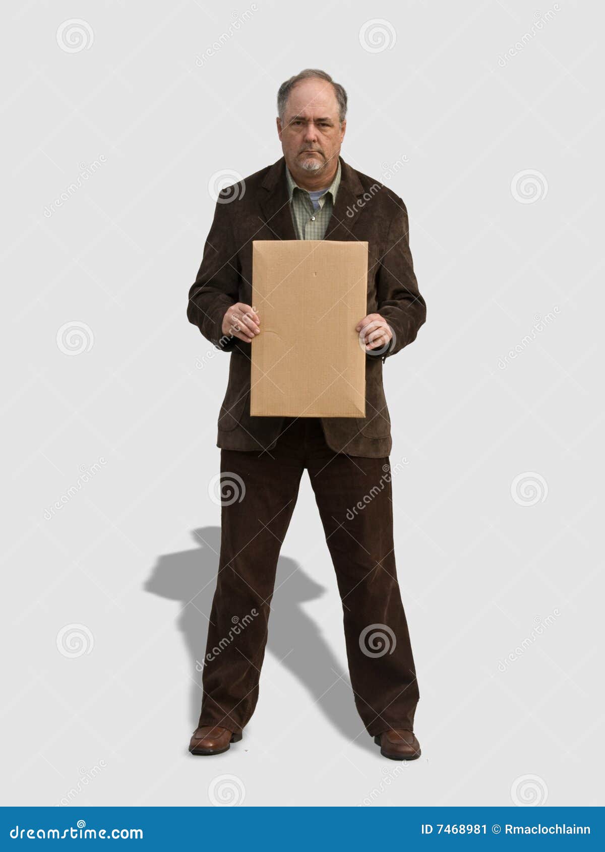 Old Man Holding Sign 2 stock image. Image of worried, coat - 7468981