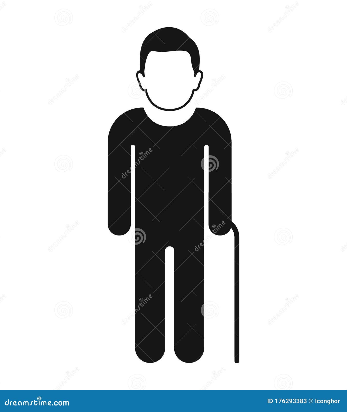 Old man icon. stock vector. Illustration of running - 176293383