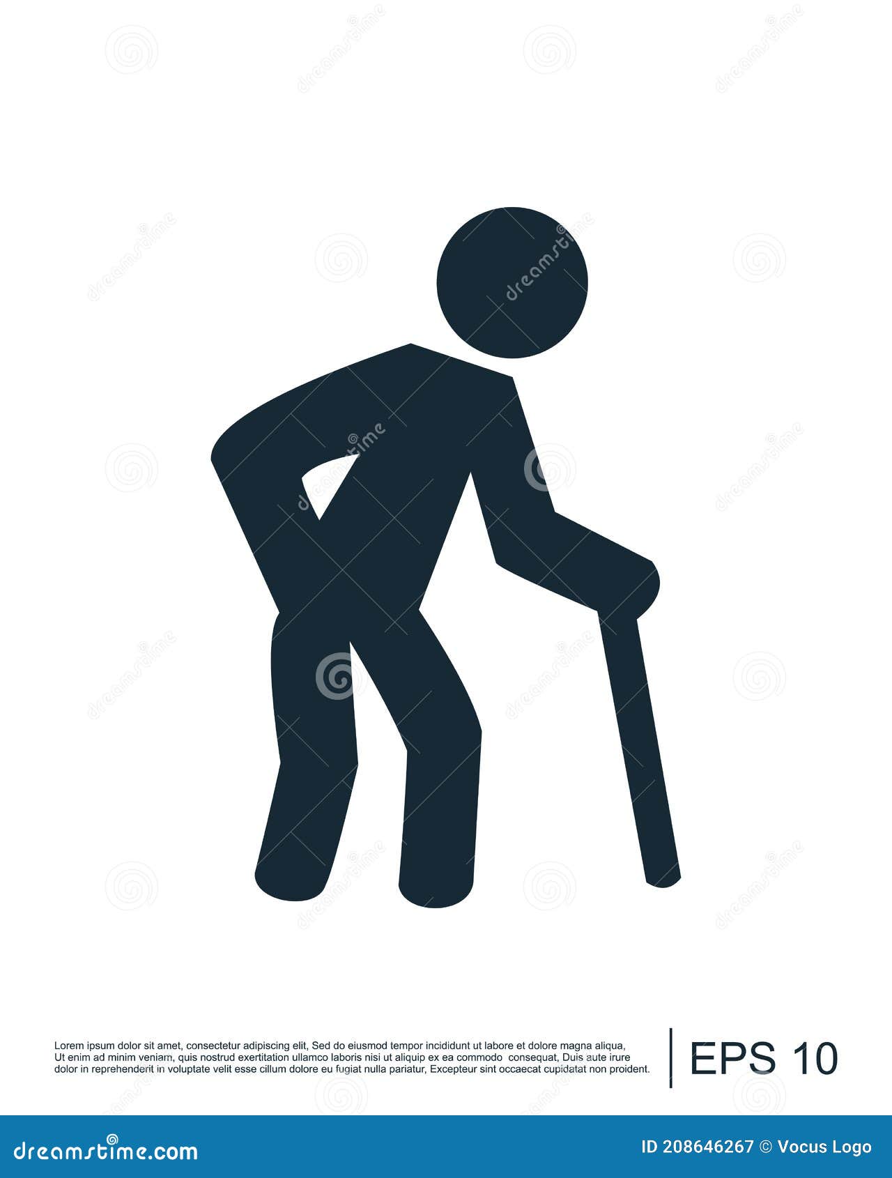 Old man icon illustration stock vector. Illustration of adult - 208646267