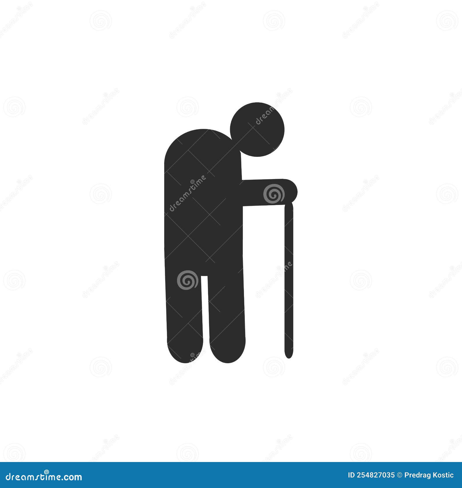 Old man icon stock illustration. Illustration of line - 254827035