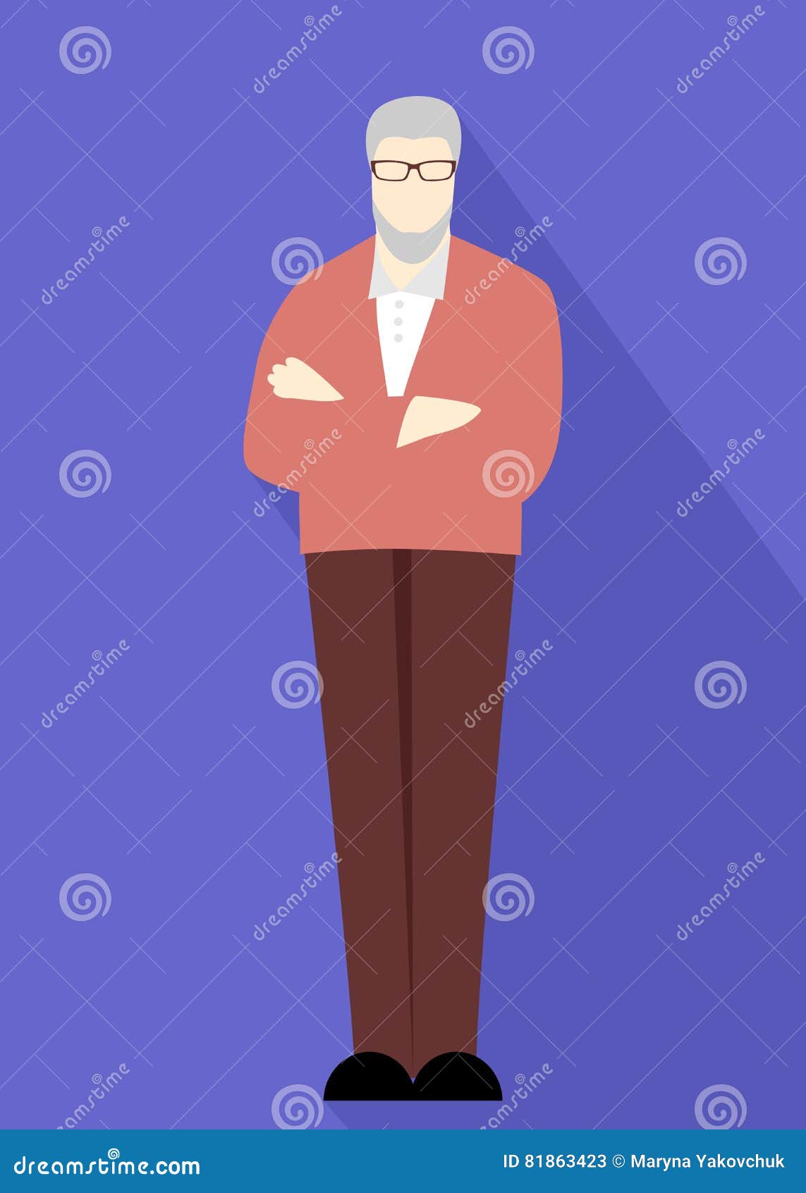 The old man stock vector. Illustration of hair, vector - 81863423