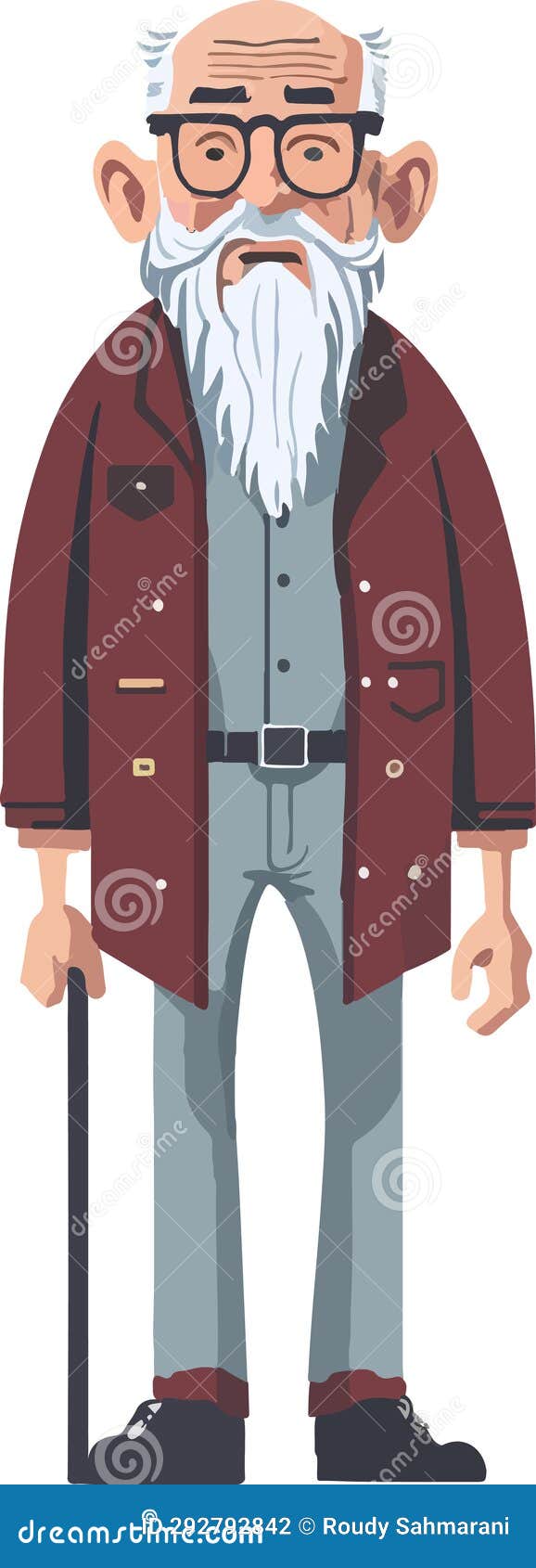 Old Man Illustration Vector Format Stock Illustration - Illustration of ...