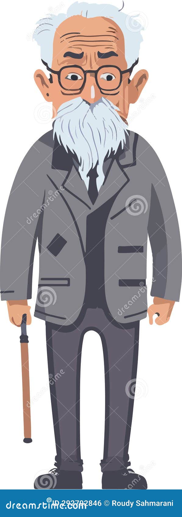 Old Man Illustration Vector Format Stock Vector - Illustration of ...