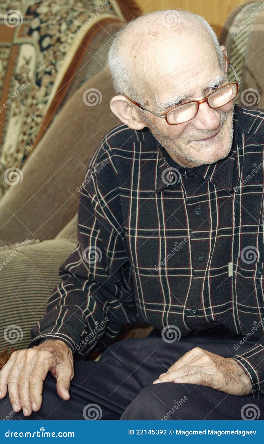 Old man indoor portrait stock photo. Image of bald, male - 22145392