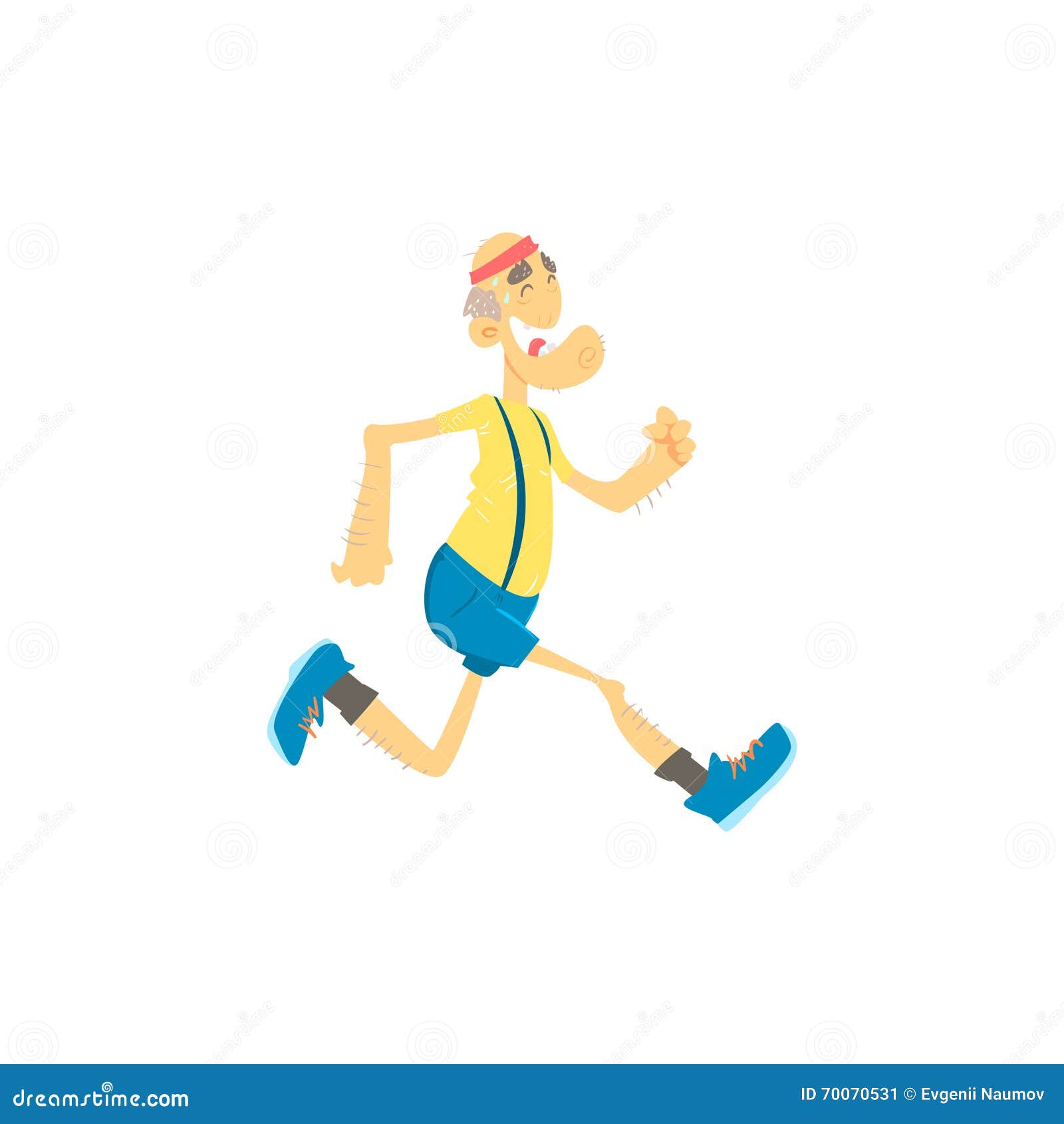 Old Man Jogging stock vector. Illustration of grandparent - 70070531