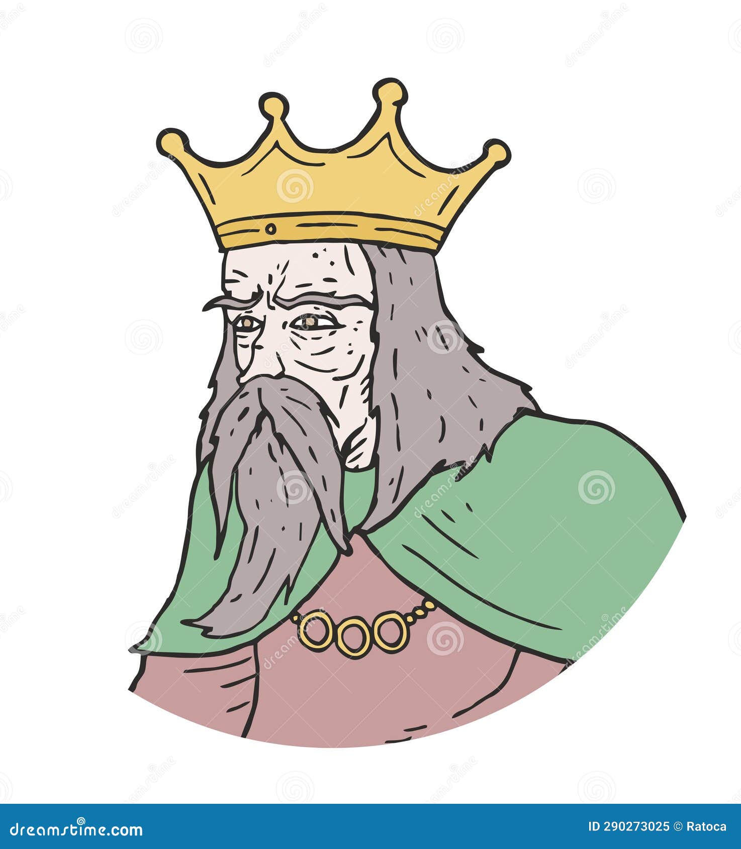 Old man king stock illustration. Illustration of prince - 290273025