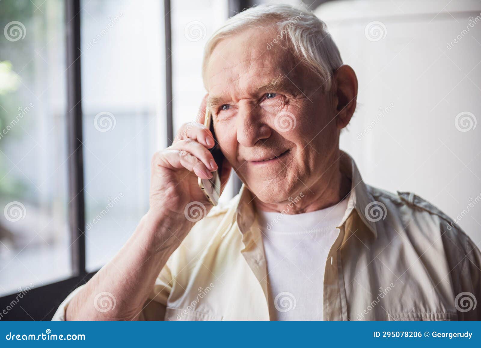 Old man in the kitchen stock photo. Image of kitchen - 295078206