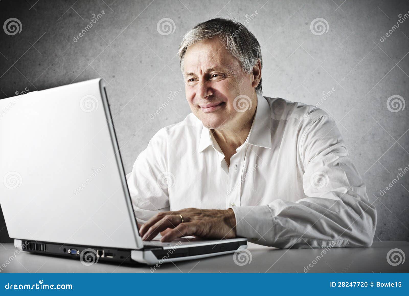 Old Man Laptop stock photo. Image of laptop, work, office - 28247720